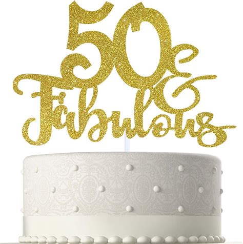 50th Fabulous Cake Topper 50th Happy Birthday Party