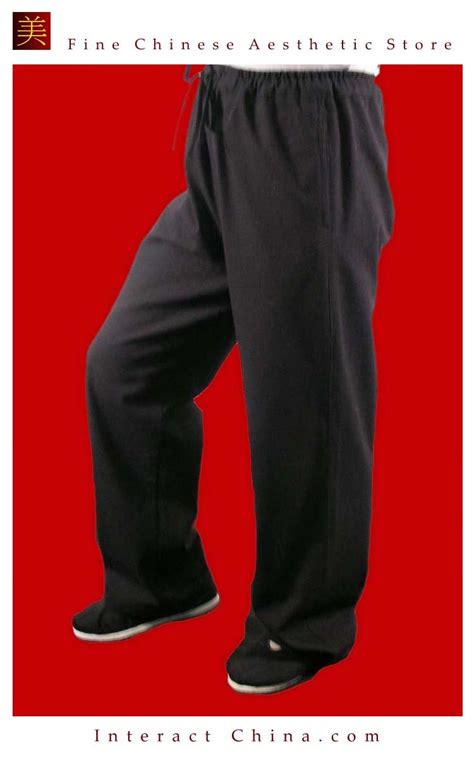 Premium Linen Black Kung Fu Martial Art Taichi Pant Trousers Xs Xl Or