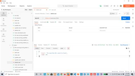 laravel lumen8 delete method not working other get put and other are