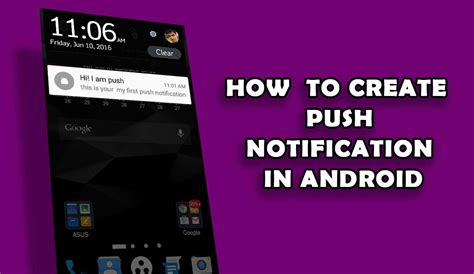 push notification in android gadgets for t
