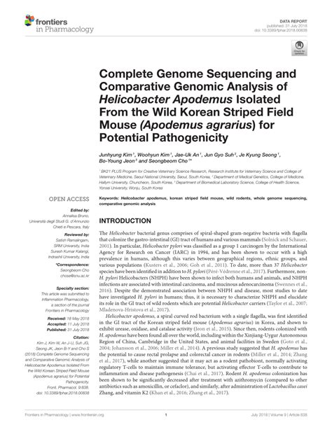 Pdf Complete Genome Sequencing And Comparative Genomic Analysis Of