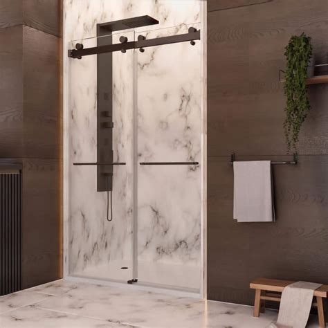 Holcam Luna 44 48 In W X 76 In H Frameless Bypass Sliding Shower
