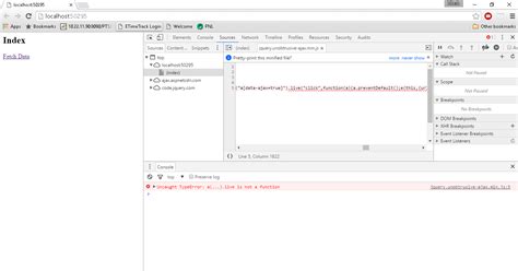 mvc 4 getting an error in jquery unobtrusive ajax min js