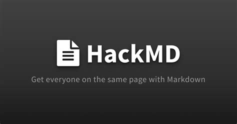 Hackmd Collaborative Markdown Knowledge Base