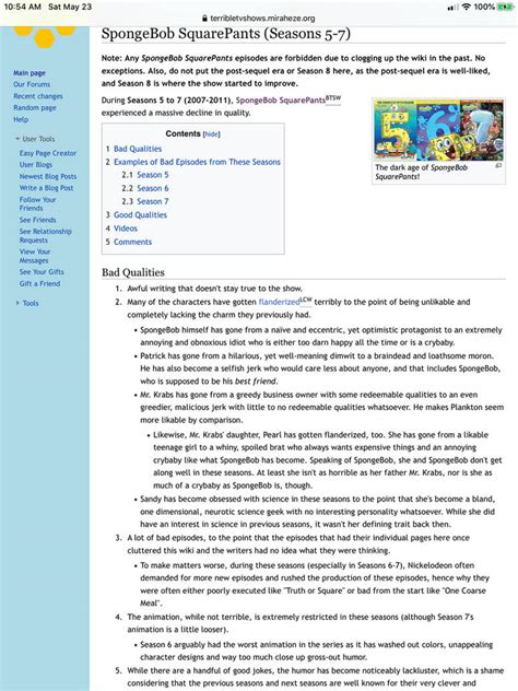 S 5 7 Of Spongebob Are On Terrible Tv Shows Wiki By Larrykoopafan2006
