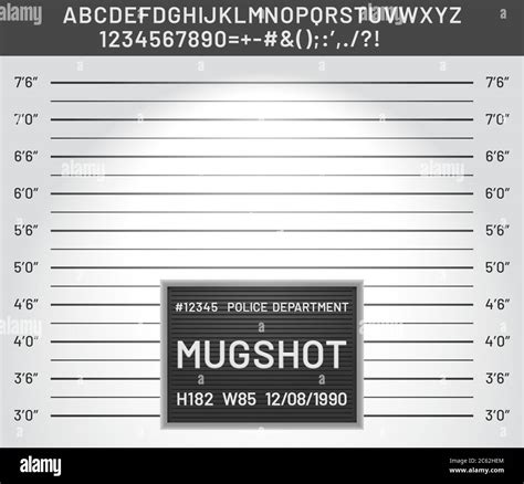 Mugshot Template Police Lineup Mugshot Board With Plastic Alphabet And