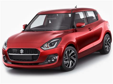 suzuki swift 2021 3d model max obj 3ds fbx c4d lwo