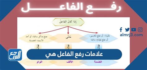 علامات رفع الفاعل هي موقع المرجع