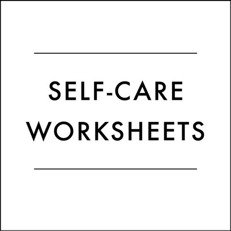 Digital Downloads Self Care Worksheet Lemonade
