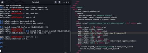 stuck on starting interaction with · issue 14703 · rapid7 metasploit