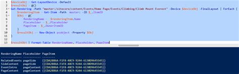 sitecore powershell 5 working with renderings blogs perficient