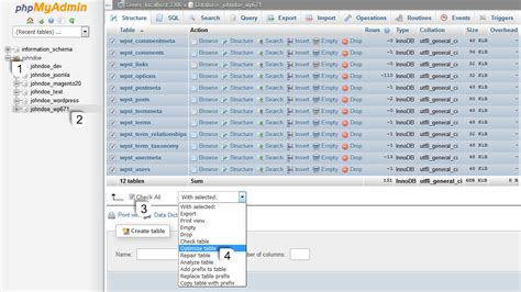 how to check repair and optimize a database in cpanel kualo