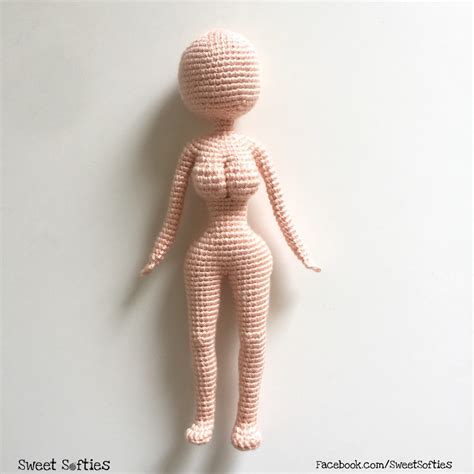 Curvy Female Doll Base No Sew One Piece Pattern Sweet Softies