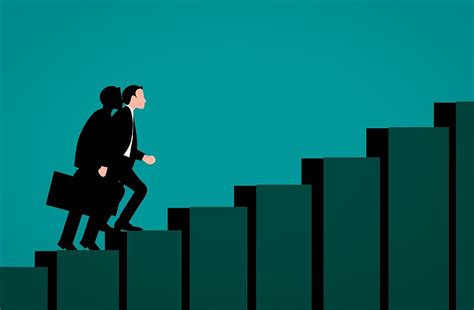 Hd Wallpaper Woman Climbing Stairs To Success Career Path