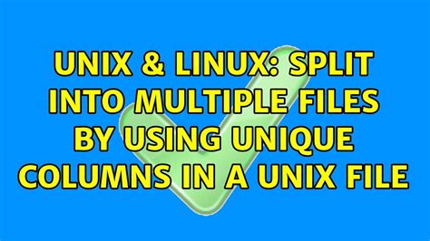 unix and linux split into multiple files by using unique columns in a