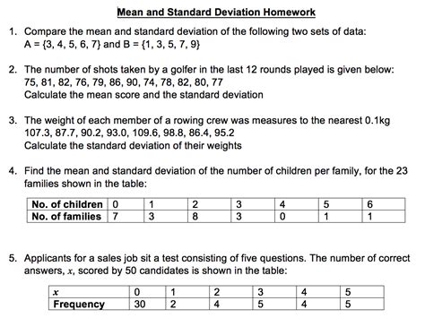 how to calculate standard deviation for questionnaire haiper