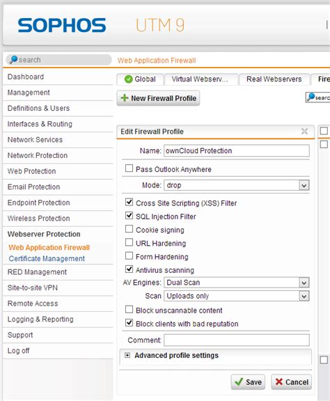 securing owncloud with sophos utm webserver protection network guy
