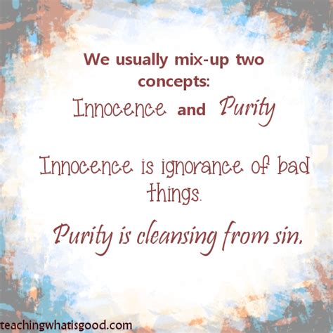 What Does Purity Mean Teaching What Is Good