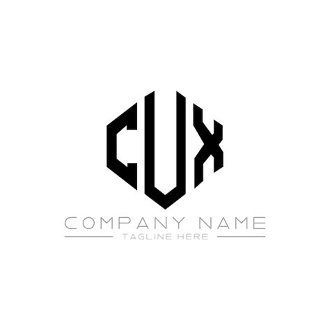 Premium Vector Cux Letter Logo Design With Polygon Shape Cux Polygon