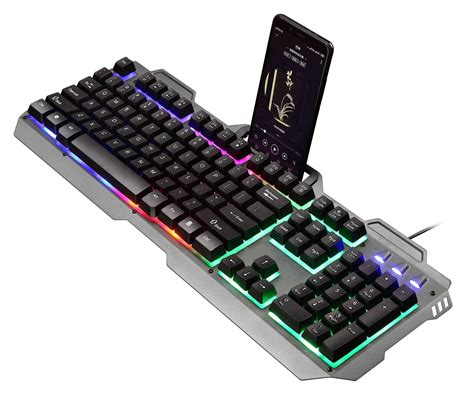 metal wired usb gaming backlight colorful spanish keyboard kbl 390p