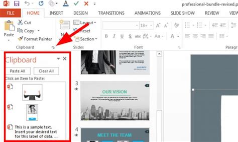 using the office clipboard in powerpoint 2013 slidemodel