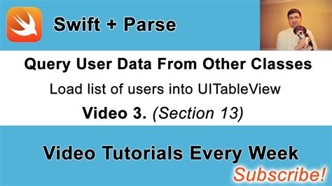 video 3 parse swift load list of registered users into uitableview