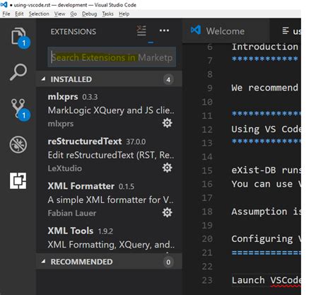 using vscode for development — gawati docs 1 0 documentation