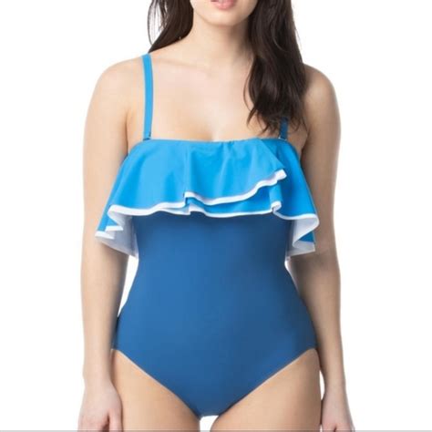 Coco Reef Swim Coco Reef Contours Ruffled Strapless Tummycontrol