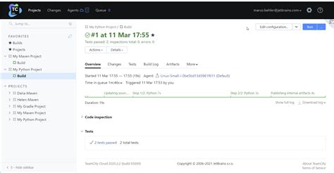 how to configure build and test python projects
