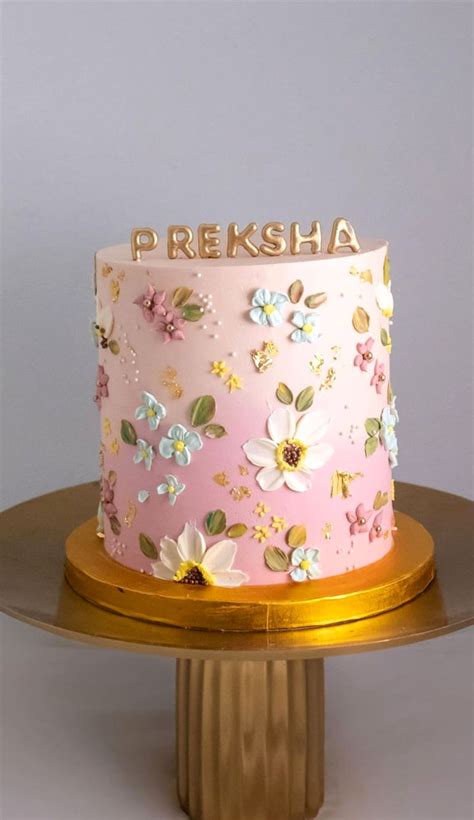 43 Cute Buttercream Flower Cake Ideas Pink Ombre Cake