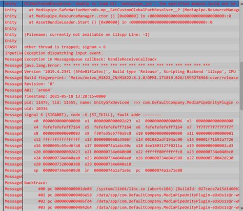 error unity dllnotfoundexception unable to load dll mediapipe jni
