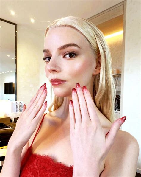 Anya Taylor Joy Feminine Aesthetic In Red Dress