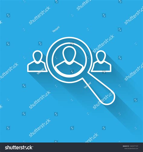 White Magnifying Glass Search People Icon Stock Vector Royalty Free
