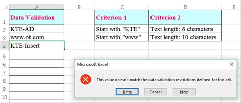 how to apply multiple data validation in one cell in excel