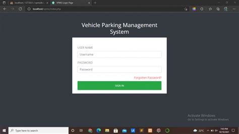 vehicle parking management system project in php with source code and
