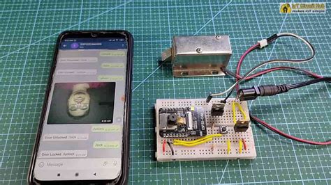wifi door lock using esp32 cam and telegram iotcircuithub