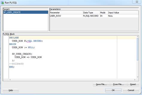 oracle error testing pl sql insert stored proc stack overflow