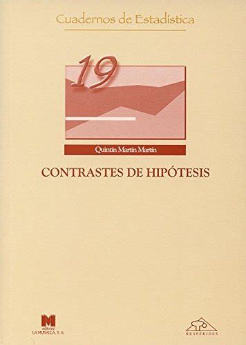 Promaldere Libro Contrastes De Hipótesis Cuadernos De Estadística