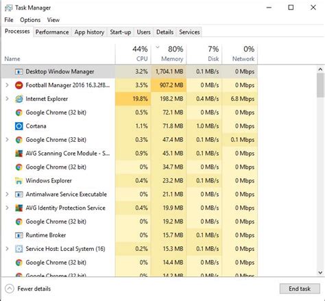 desktop window manager extremely high ram usage microsoft community