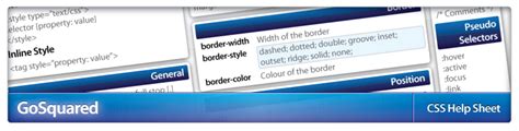 css cheat sheet resources from gosquared