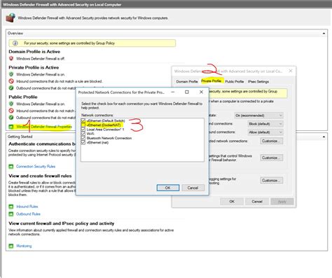 settings to windows firewall to allow docker for windows to share drive