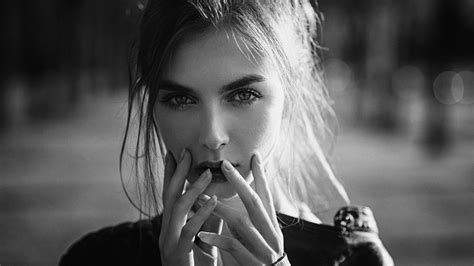 Portrait Face Women Model Monochrome Victoria Vishnevetskaya Viktoria
