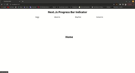 how to build a progress bar indicator for next js
