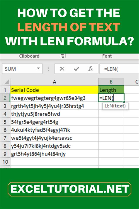 how to get the length of text with len formula microsoft excel