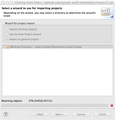 using music21 with git for eclipse — music21 documentation