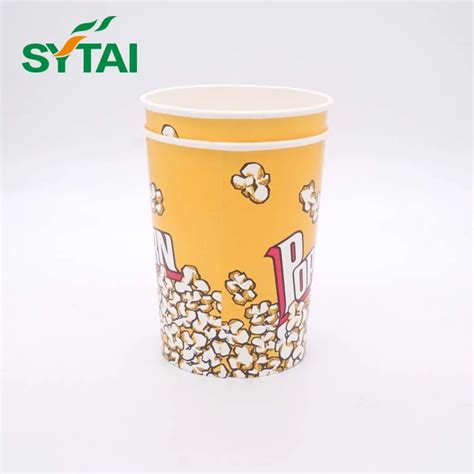 Custom Printed 32 Oz Disposable Paper Popcorn Bucket Buy 32 Oz