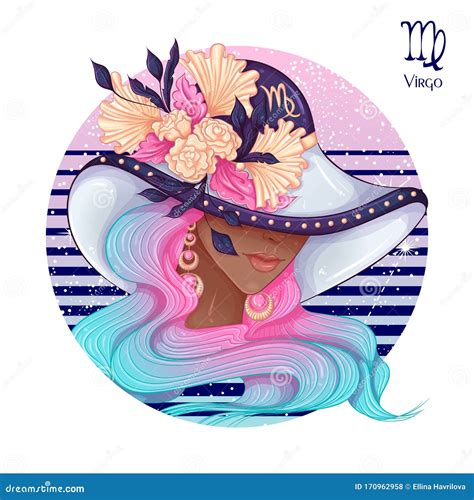 African American Girl Virgo Stock Vector Illustration Of Glamour