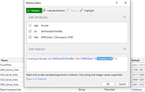 how to use variable in selector to activate specific window help