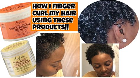 How I Finger Curl My Hair Using Shea Moisture Products Youtube