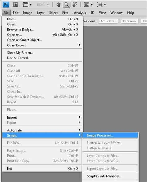 how to batch resize in photoshop